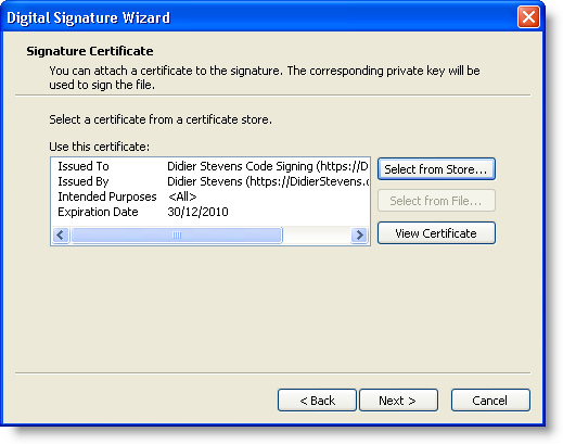 Howto: Add a Digital Signature to Executables | Didier Stevens