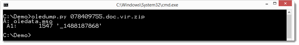 oledump And XML With Embedded OLE Object | Didier Stevens