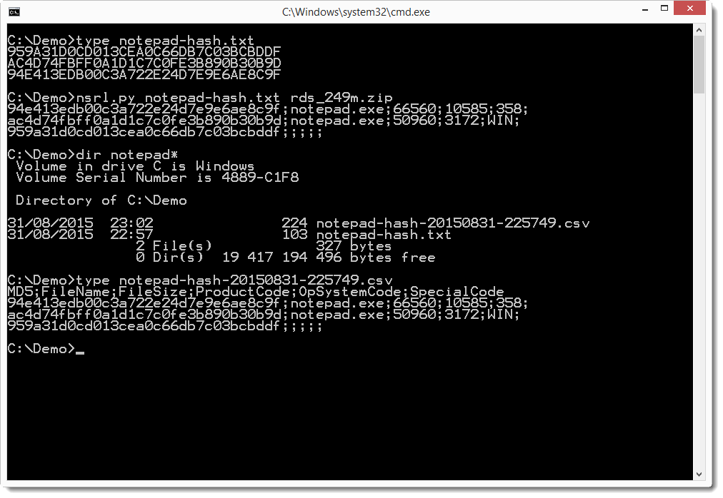 nsrl.py: Using the Reference Data Set of the National Software ...