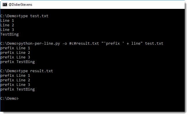Update: python-per-line.py Version 0.0.4 | Didier Stevens