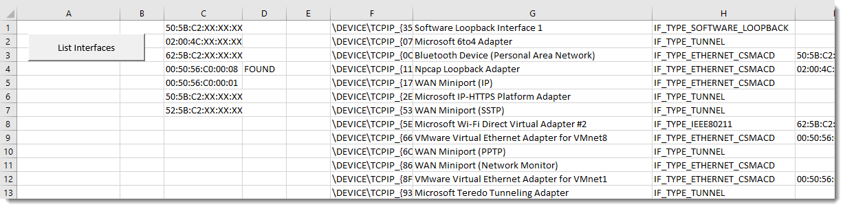 list-interfaces.xlsm | Didier Stevens