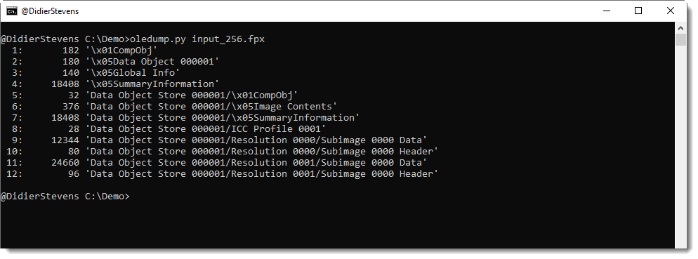 Quickpost: ExifTool, OLE Files and FlashPix Files | Didier Stevens