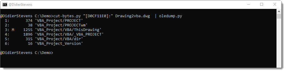 Analyzing .DWG Files With Embedded VBA Macros | Didier Stevens