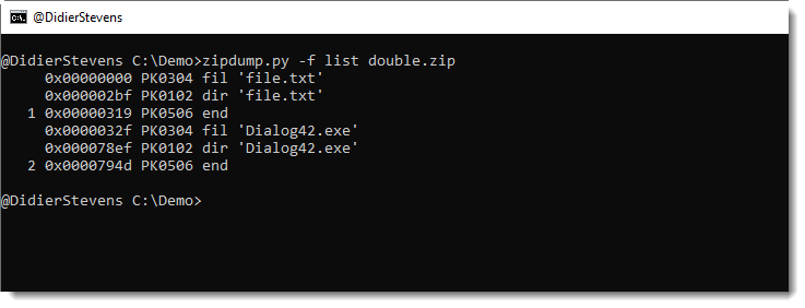 Update: zipdump.py Version 0.0.16 | Didier Stevens