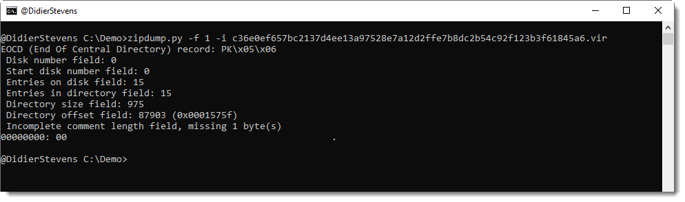 Analyzing Malformed ZIP Files | Didier Stevens