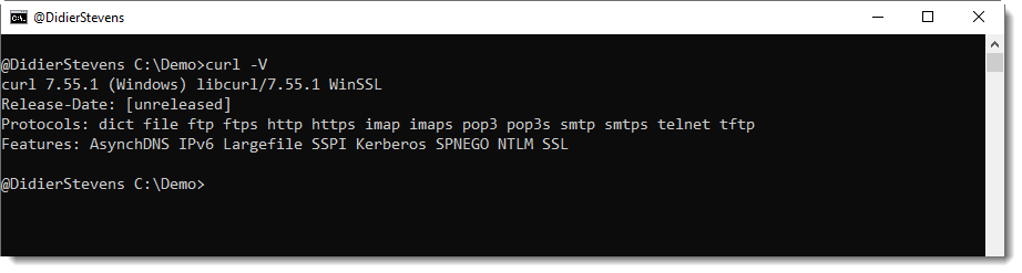 Quickpost: curl And SSPI Proxy Authentication | Didier Stevens