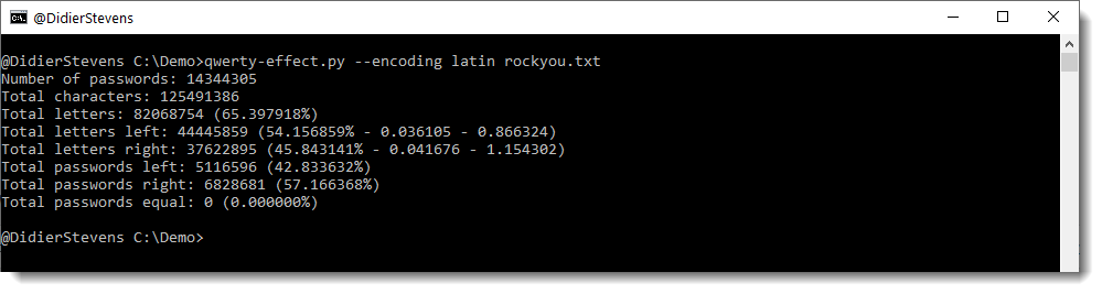The Qwerty Effect And Passwords | Didier Stevens