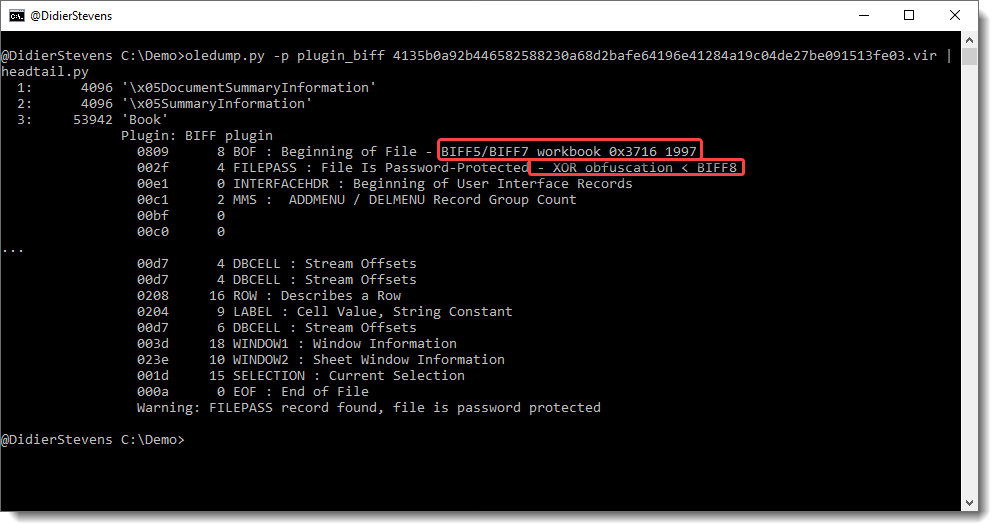 Update: oledump.py Version 0.0.56 | Didier Stevens